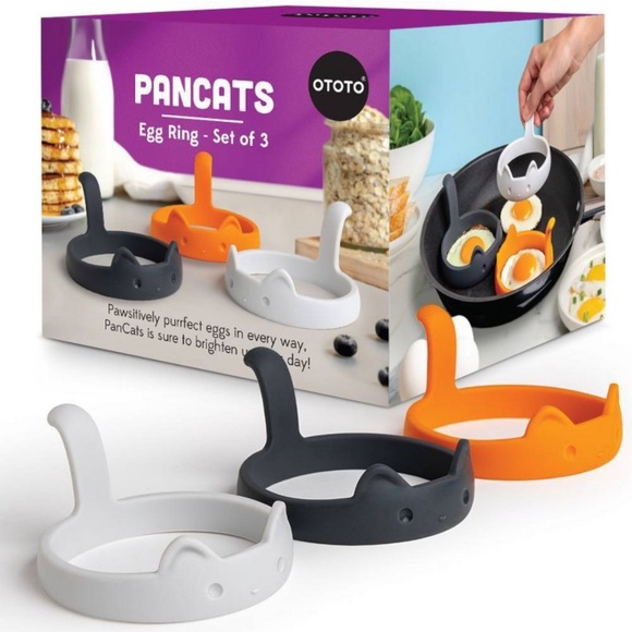 Joie | Kitchen | Ototo 3pc Pancats Egg Rings Silicone Pancake And Egg ...